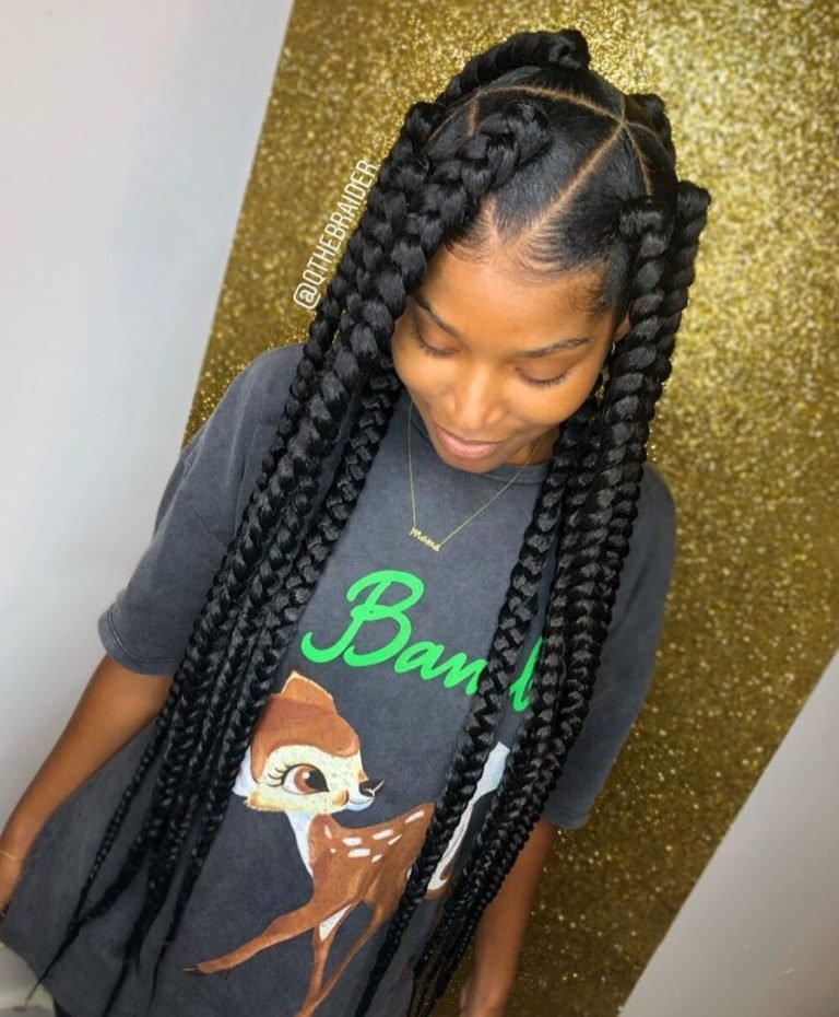 30 Amazing Triangle Box Braids We Cannot Get Over