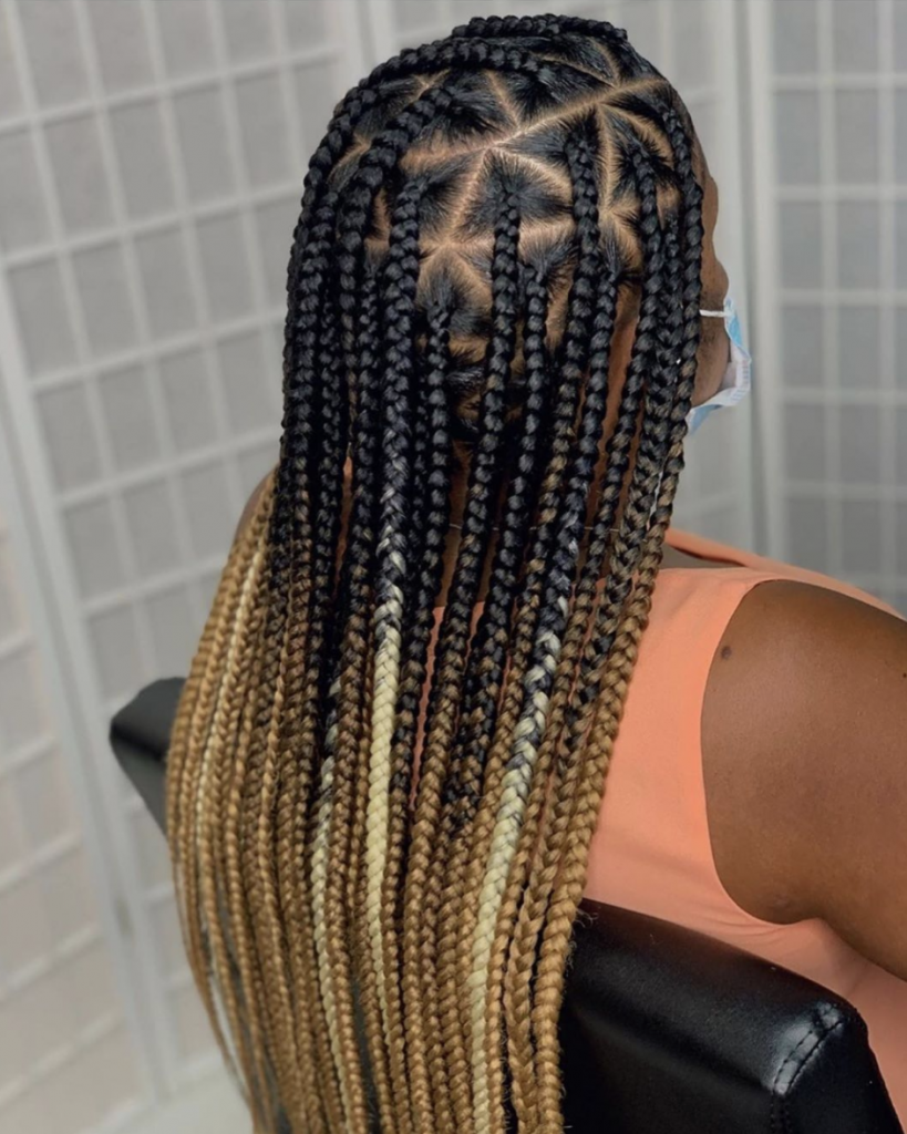 30 Amazing Triangle Box Braids We Cannot Get Over