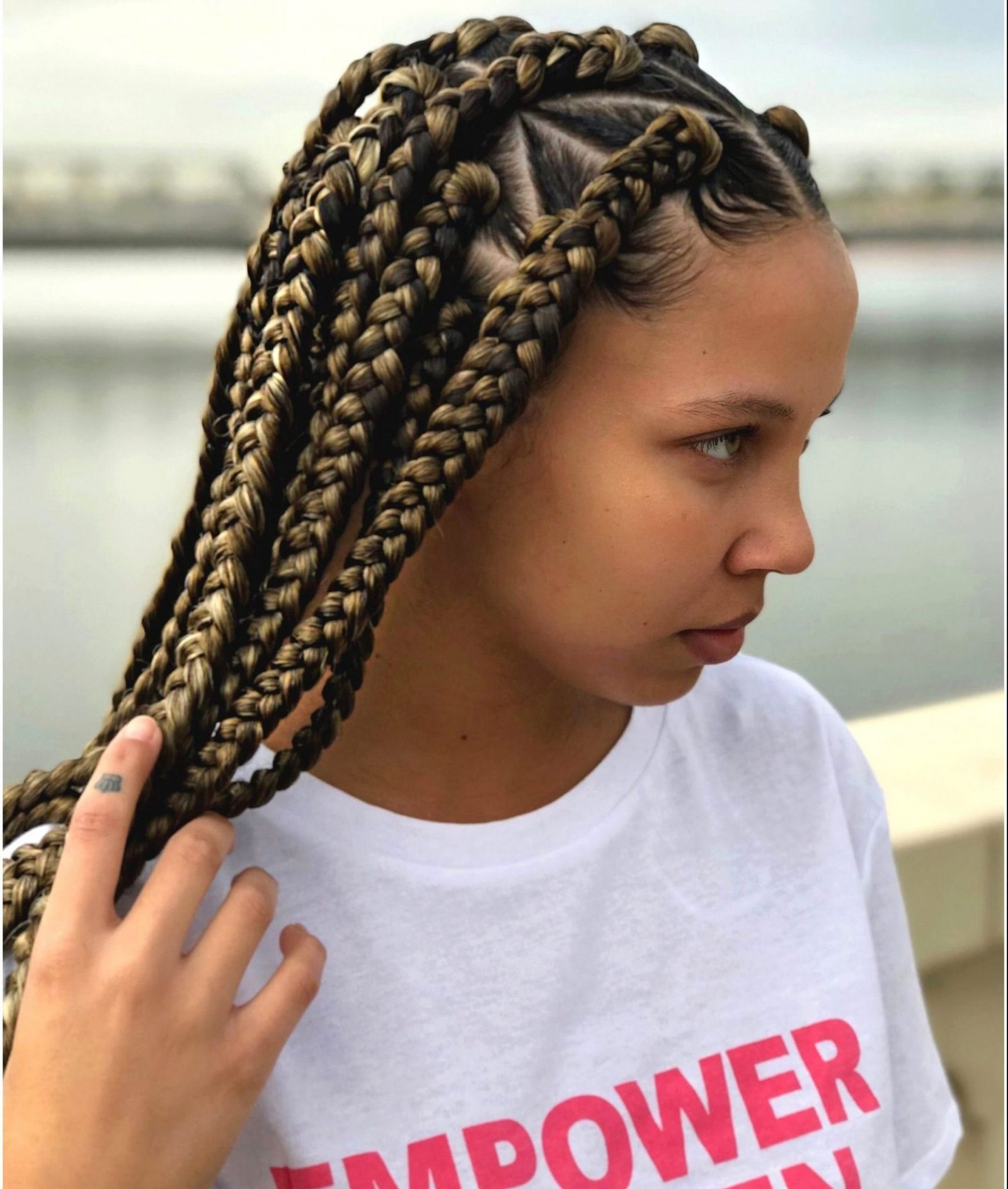 30 Amazing Triangle Box Braids We Cannot Get Over