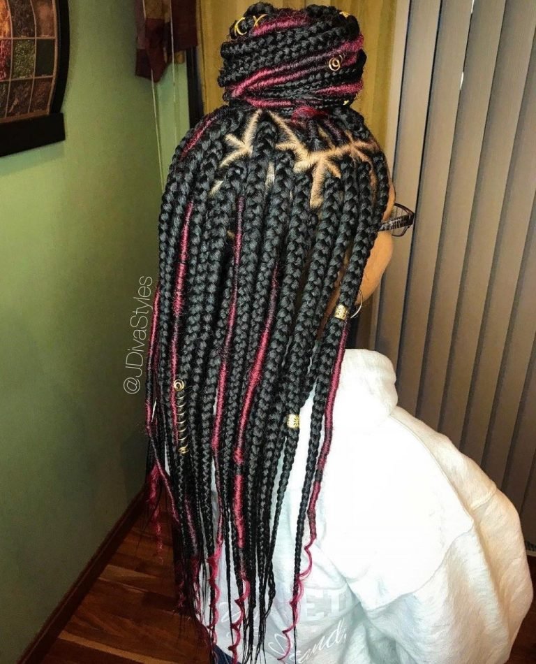 30 Amazing Triangle Box Braids We Cannot Get Over